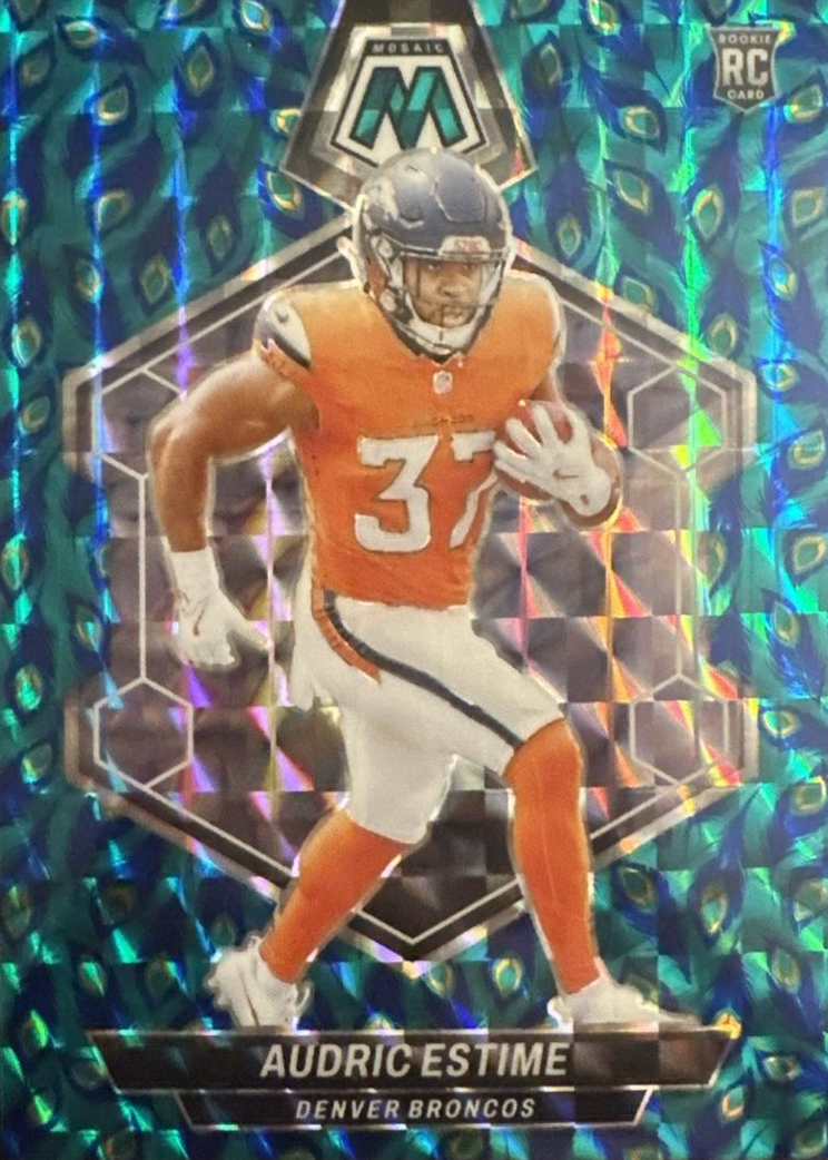 Audric Estime 2024 Mosaic #392 Choice Peacock /(SSP) Price Guide ...