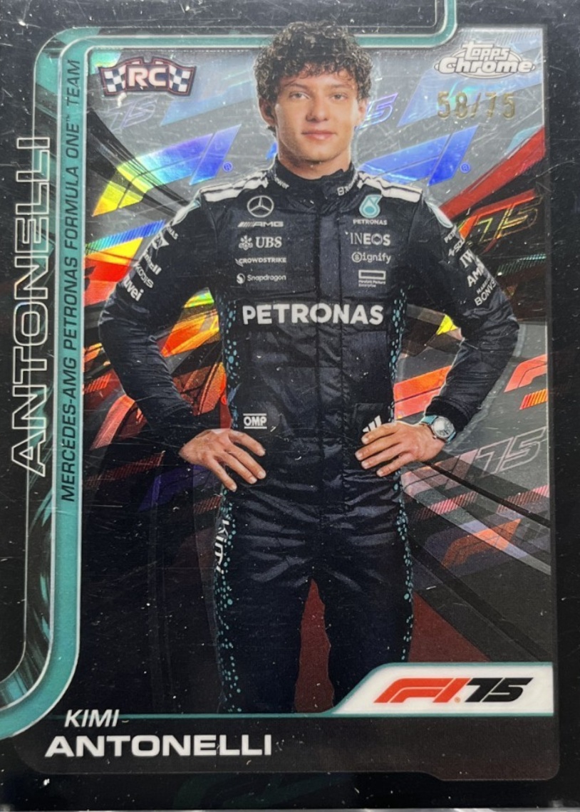 Kimi Antonelli 2025 Topps Chrome Formula 1 #8 75th Anniversary ...