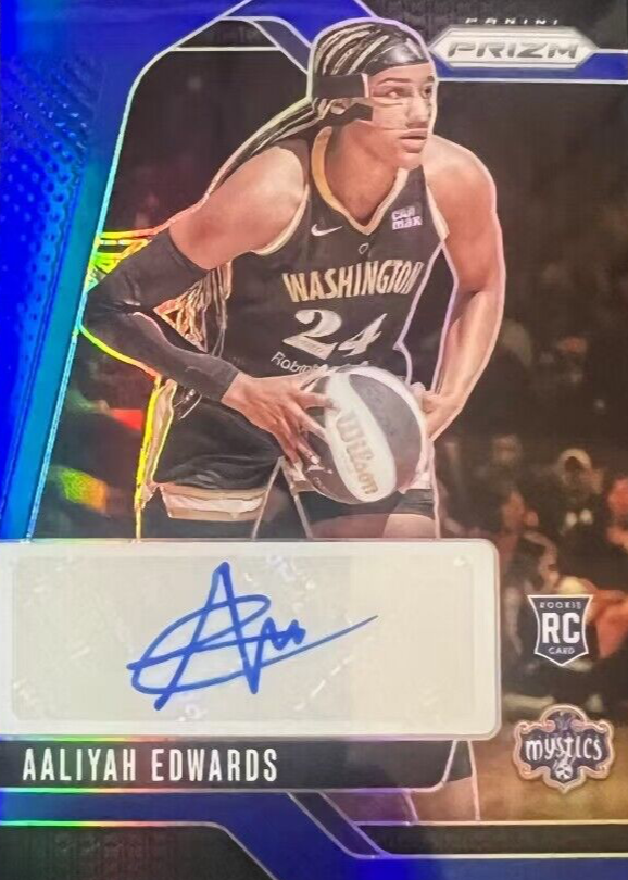 Aaliyah Edwards 2024 Prizm WNBA #SG-AE Signatures - Blue /75 Price ...