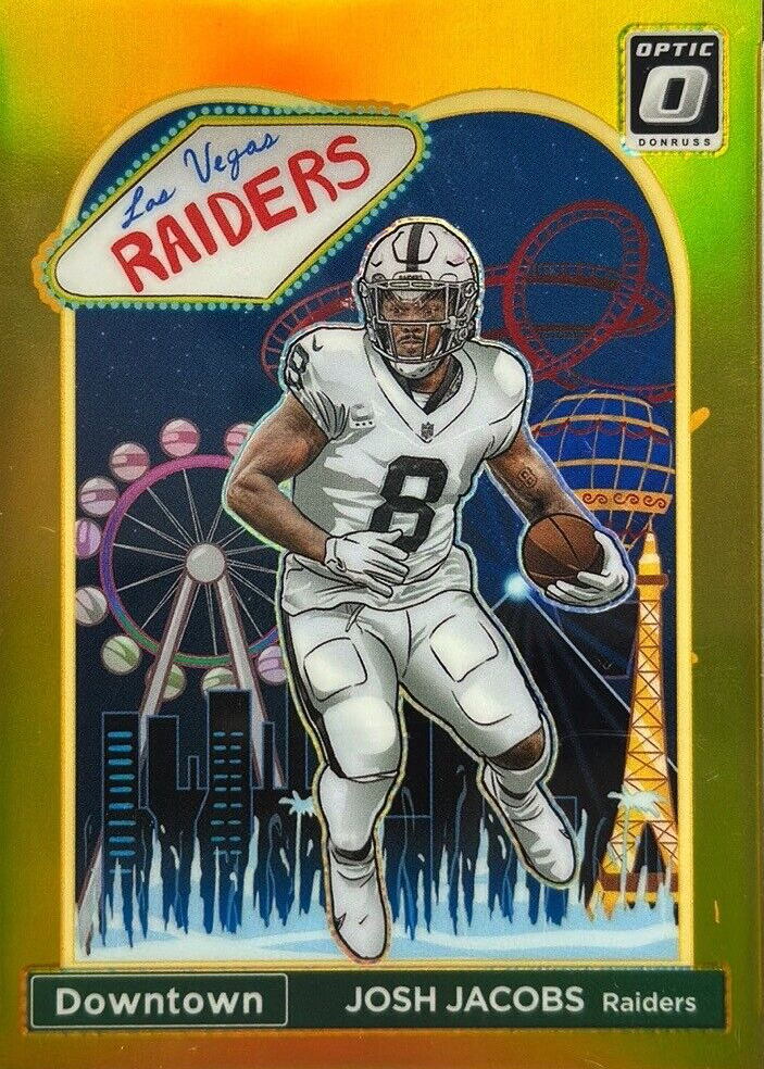 Josh Jacobs 2023 Optic #D-12 Downtown - Gold /10 Price Guide - Sports ...