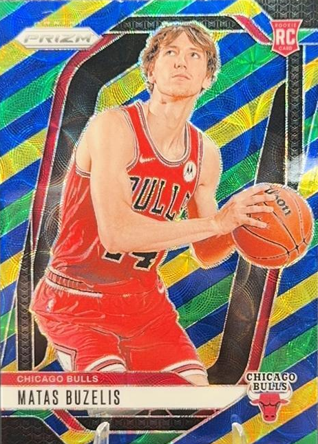 Matas Buzelis 2024 Prizm #252 Choice Blue Yellow Green Price Guide ...