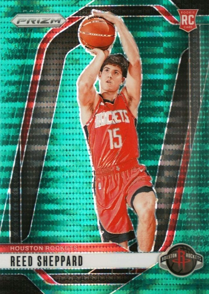 Reed Sheppard 2024 Prizm #268 Green Pulsar /25 Price Guide - Sports ...