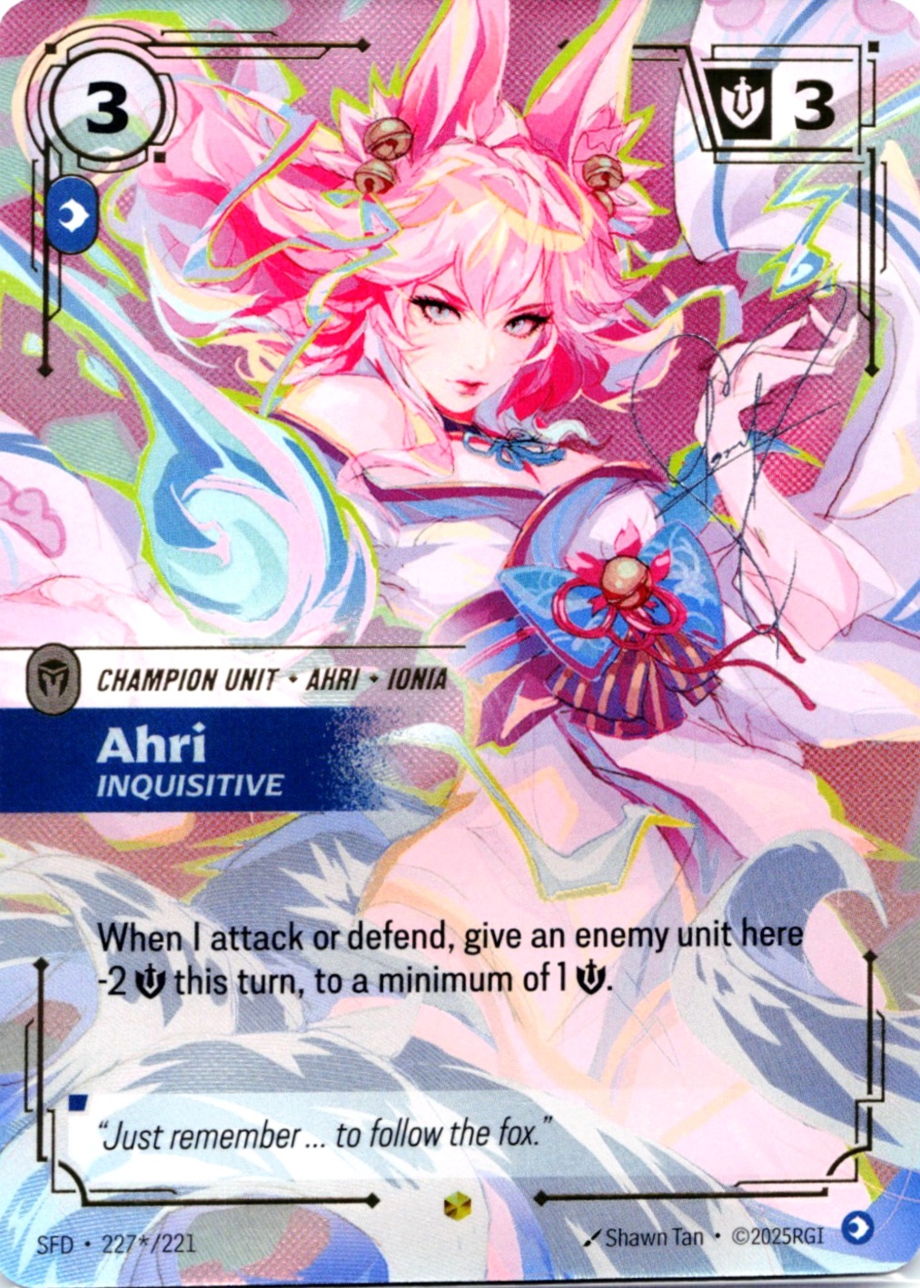 Ahri - Inquisitive 2026 Spiritforged #227*/221 Signature Showcase Price ...