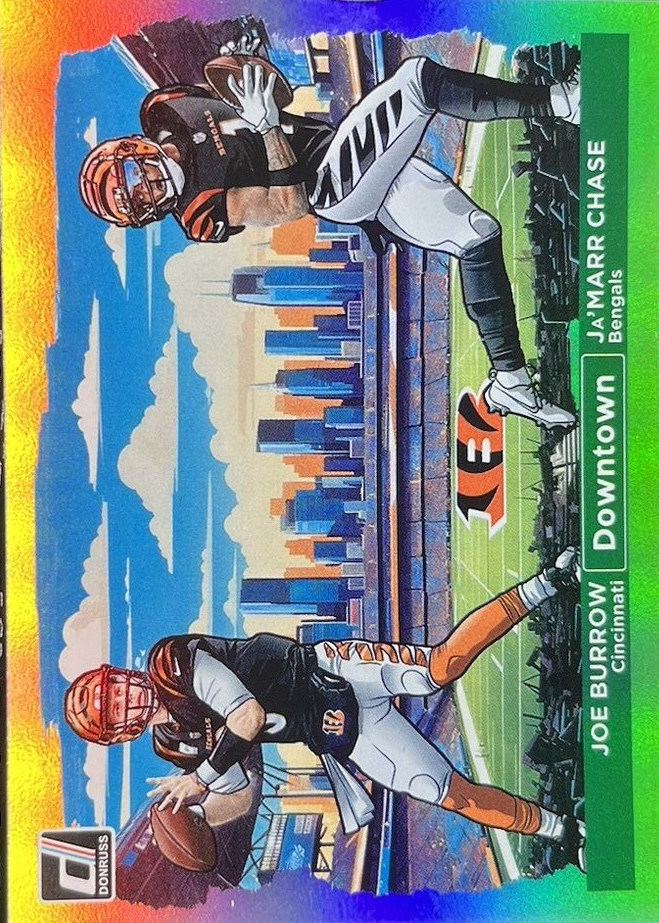 Ja'Marr Chase / Joe Burrow 2024 Donruss #4 Downtown Horizontal /(SSP) Price Guide - Sports Card ...