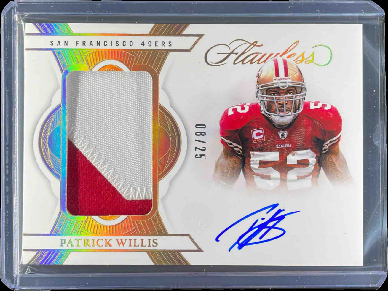 Patrick Willis 2025 Flawless #40 Patch Autographs /25 Price Guide ...