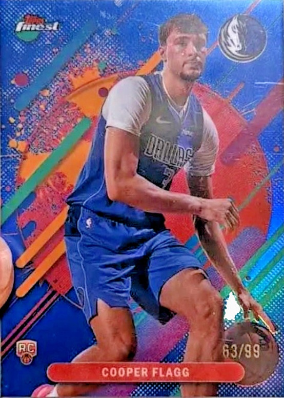 Cooper Flagg 2025 Topps Finest #201 Rare - Blue Refractor /99 Price ...