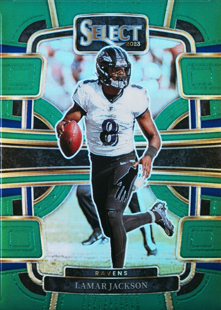 Lamar Jackson 2023 Select #7 Concourse Green /5 Price Guide - Sports ...