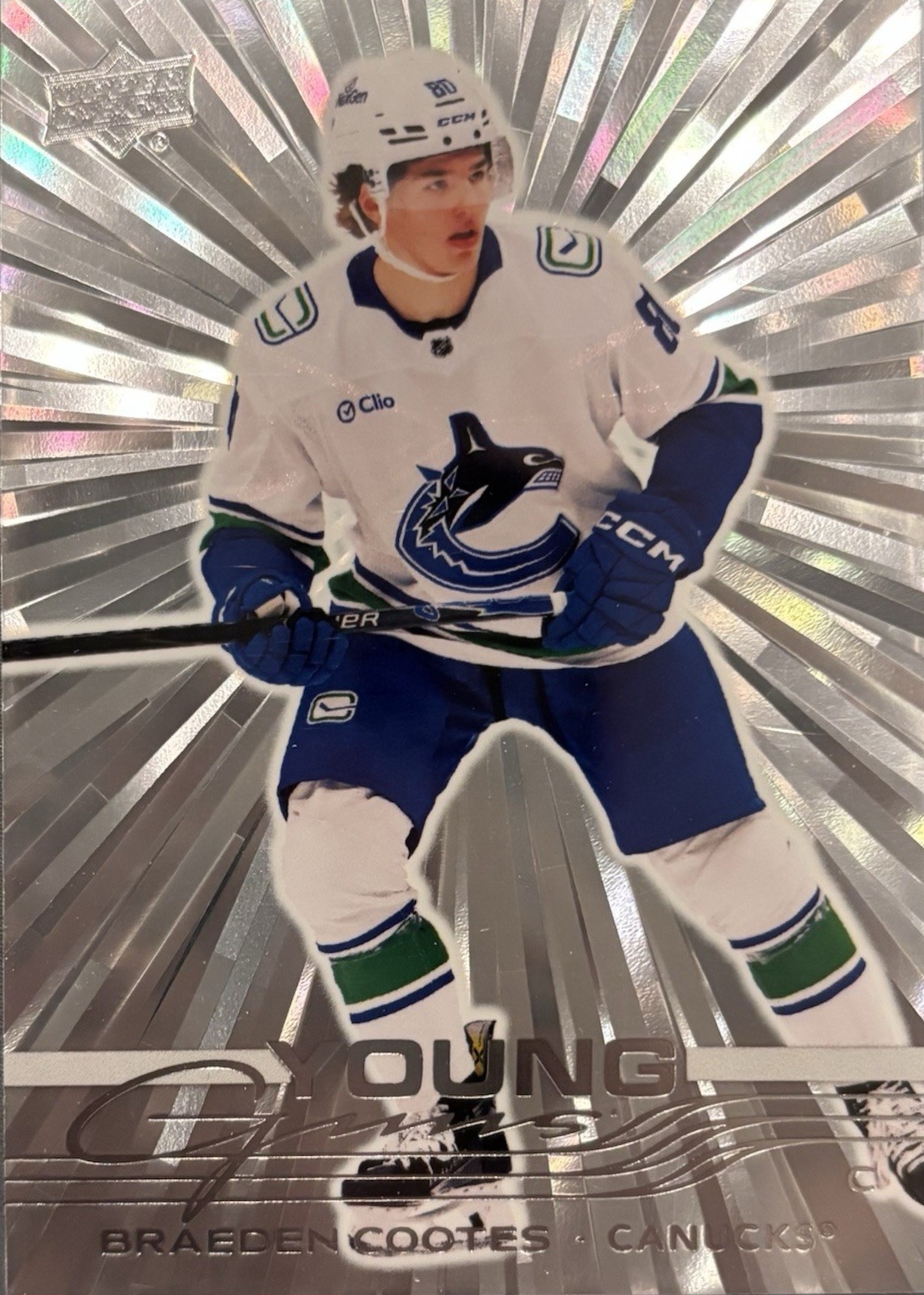 Braeden Cootes 2025 Upper Deck #497 Young Guns - Outburst Silver Price ...