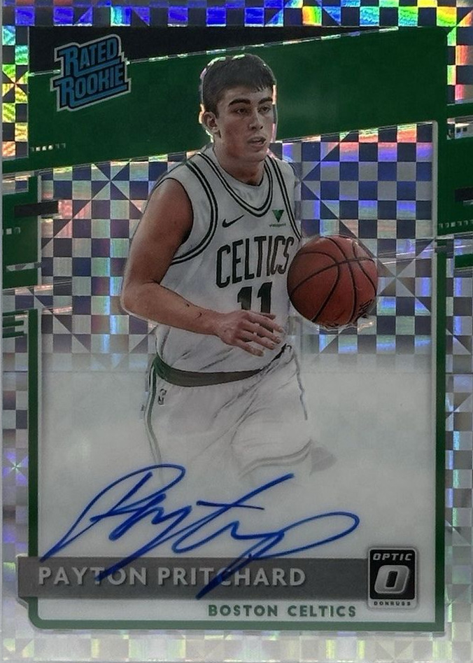 Payton Pritchard 2020 Optic #176 Rated Rookie Signatures - Checkerboard ...