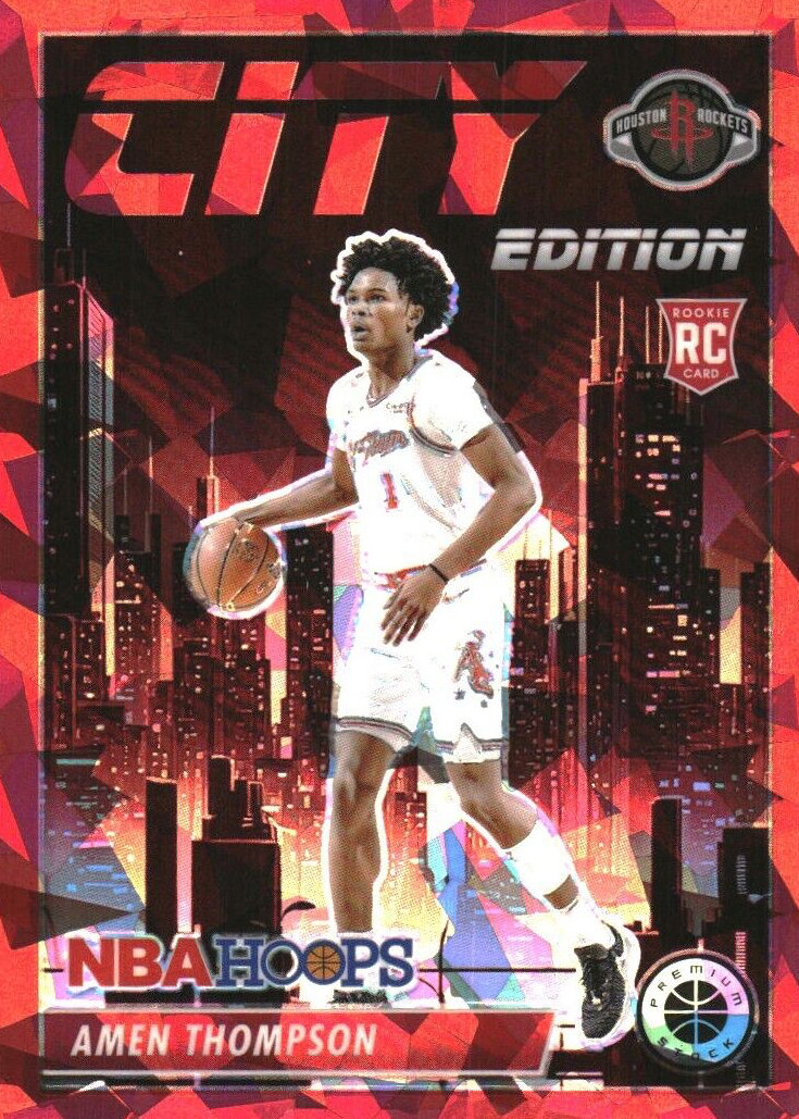 Amen Thompson 2023 Hoops Premium Stock #14 City Edition - Red Ice /99 ...
