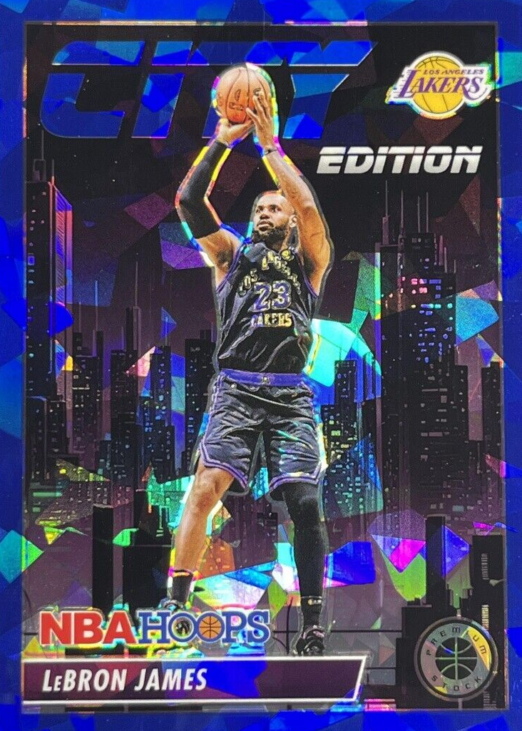 LeBron James 2023 Hoops Premium Stock #15 City Edition - Blue Ice /99 ...