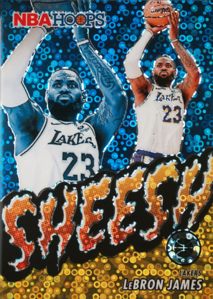 LeBron James 2023 Hoops Premium Stock #17 Sheesh - Gold Disco /10 Price ...