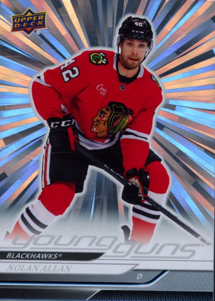 Nolan Allan 2024 Upper Deck #491 Young Guns - Outburst Silver Price ...