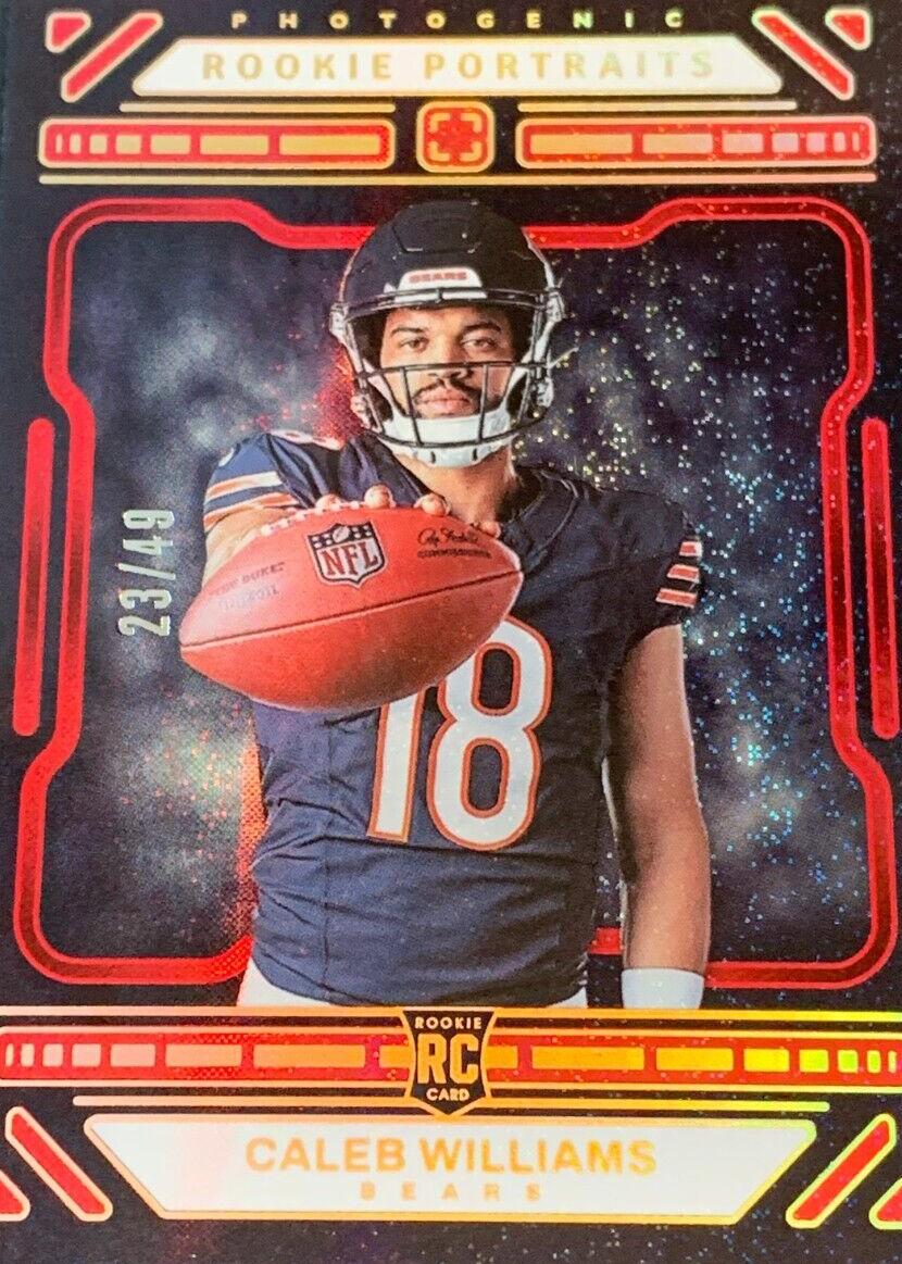 Caleb Williams 2024 Photogenic #193 Rookie Portraits - Red /49 Price ...
