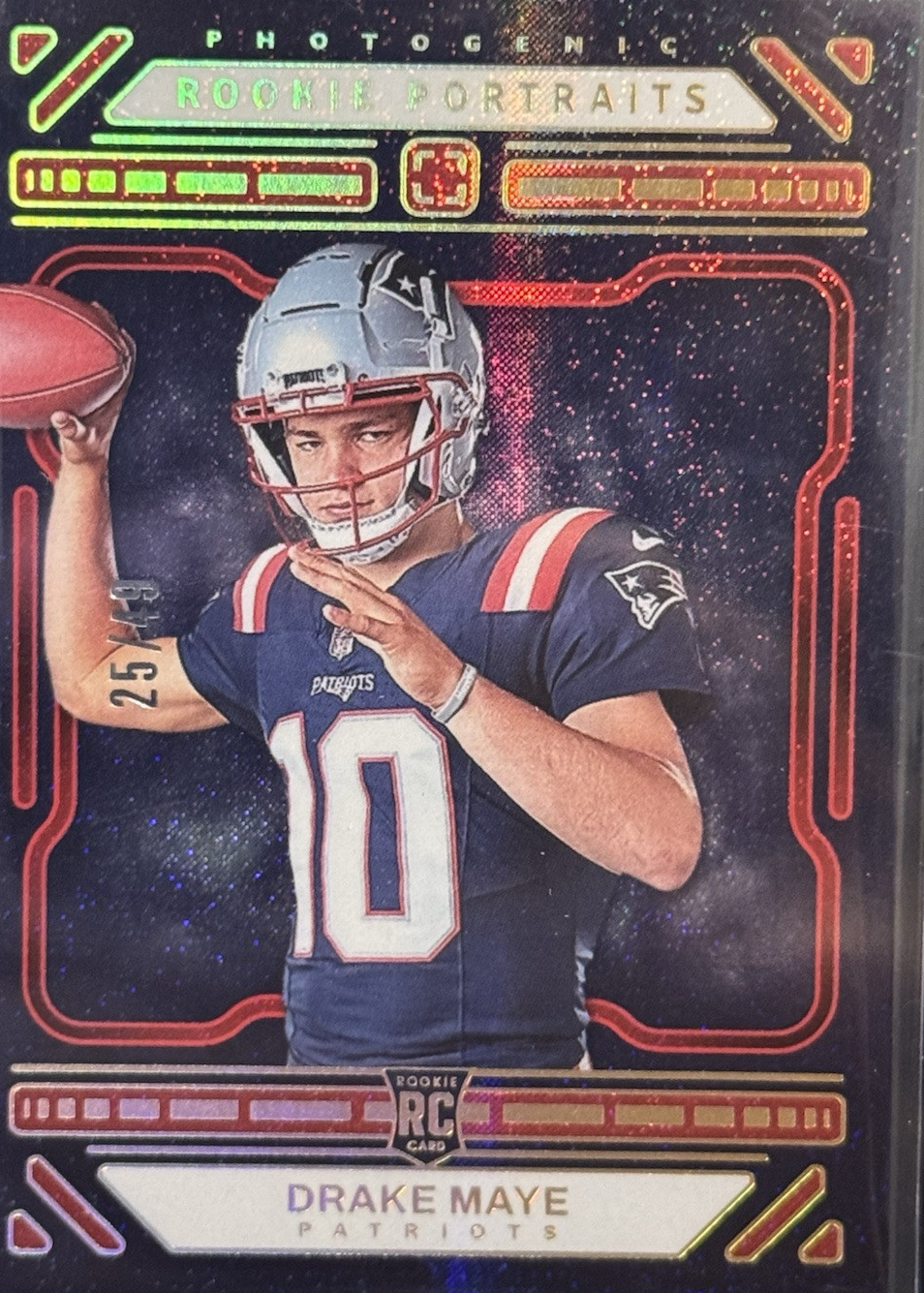 Drake Maye 2024 Photogenic #194 Rookie Portraits - Red /49 Price Guide ...
