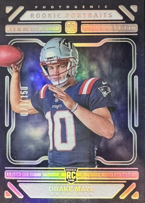 Drake Maye 2024 Photogenic #194 Rookie Portraits - Silver /150 Price ...