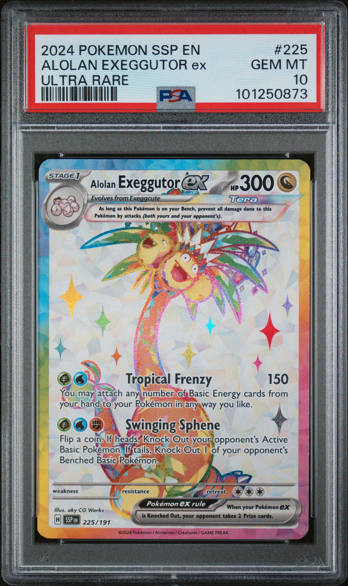 Alolan Exeggutor ex 2024 Scarlet & Violet: Surging Sparks #225/191 ...